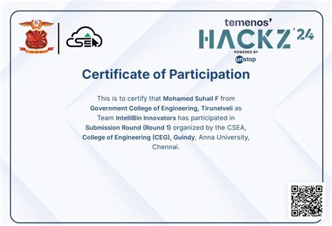 Mohamed Suhail F On Linkedin Hackz Hackathon Innovation Learning