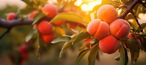 Premium Ai Image Peach Tree