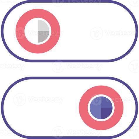 Two Buttons With Different Colors And Shapes 49026148 Png