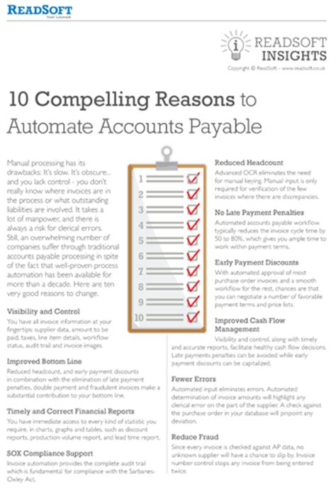 10 Compelling Reasons To Automate Accounts Payable