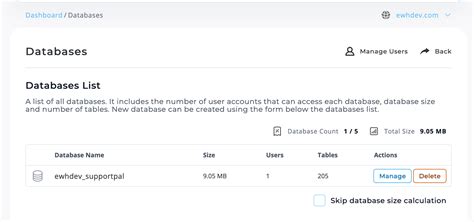 Directadmin Databases Evolve Web Hosting Help