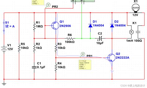 电子元件构建的上电延时时间继电器电路详解 Csdn博客