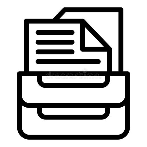 Paper Storage Icon Outline Vector Document Organizer Stock Vector Paper Storage Icon Outline Vector Document Organizer Stock Vector