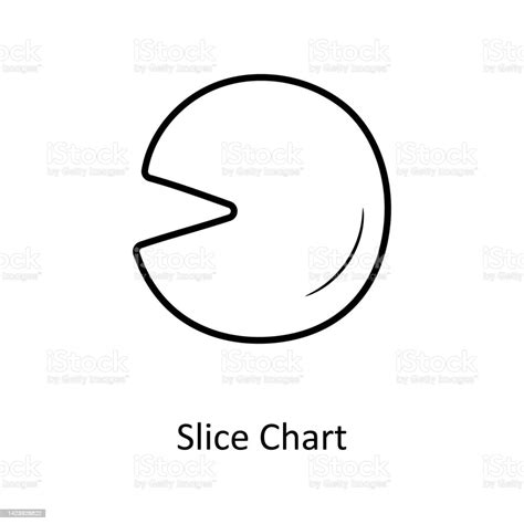 슬라이스 차트 개요 아이콘 디자인 그림입니다 흰색 배경 Eps 10 파일의 미디어 제어 기호 0명에 대한 스톡 벡터 아트 및 기타 이미지 Istock