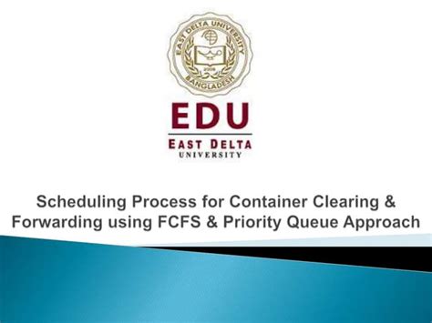 Container Terminal Management System Pptx