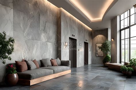 현대 사무실 건물 엘리베이터