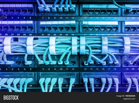 Server Rack Blue Image Photo Free Trial Bigstock