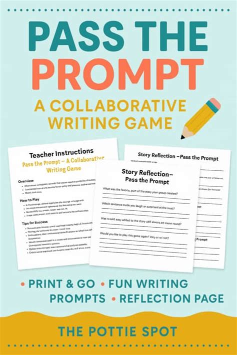 Pass The Prompt A Collaborative Writing Game For Grades 4 10 Tpt