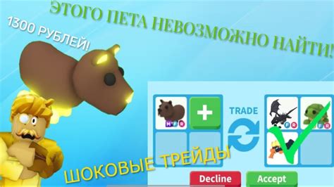 ЭТОТ ПЕТ ЕСТЬ У 5 ИГРАКОВ АДОПТ МИ ТРЕЙДЫ НА МЕГА КАПИБАРУ Youtube