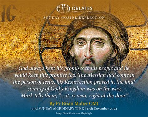 Gospel Reflection Sunday 17th November 2024 33rd Sunday In Ordinary Time