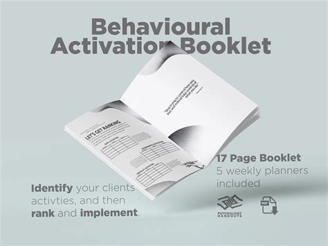 Behavioural Activation Booklet Instant Pdf Download Etsy