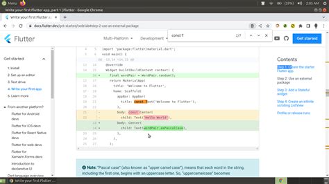 Page Issue Write Your First Flutter App Part Issue Flutter Website Github