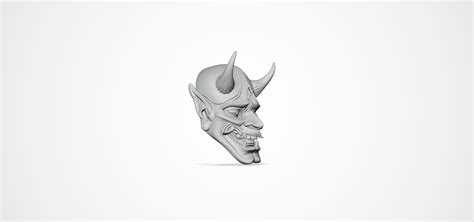 🗿 Japanese Oni Demon Mask Sculpture Yokai Folklore Art・ Stl File For