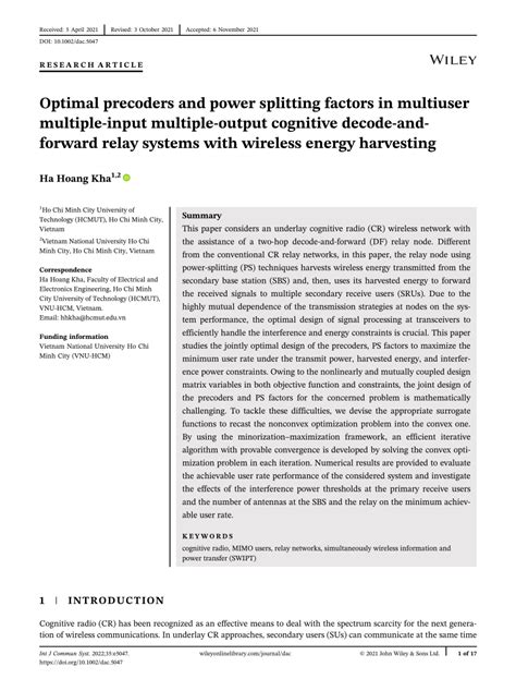 Optimal Precoders And Power Splitting Factors In Multiuser Multiple