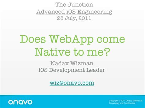 Advanced Ios Engineering The Junction Talk Ppt