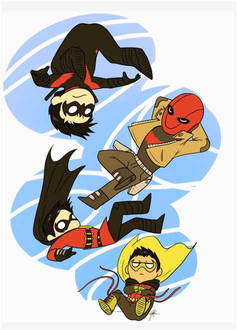 Nightwing Red Hood Red Robin And Robin Batman The Four Robins