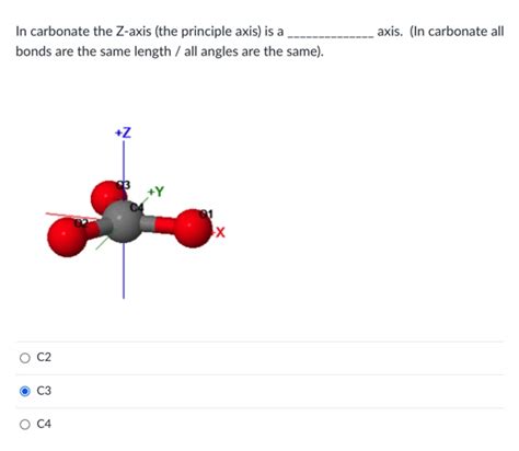 Solved In Carbonate The Z Axis The Principle Axis Is A Chegg Com