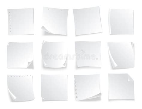 Sticky Notes Set Blank Note Paper Sheets Information Reminder Notepads And Memo Messages