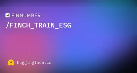finnumber finch train esg · datasets at hugging face