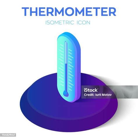온도계 온도계 3d 아이소메트릭 아이콘입니다 온도 기호입니다 모바일 웹 데코 인쇄 제품 응용 프로그램을 위해 만들어졌습니다 웹