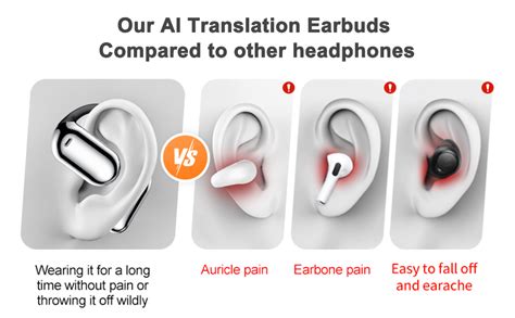 Amazon Com Auriculares De Traducci N Ai En Tiempo Real Traductor De Auriculares Bluetooth