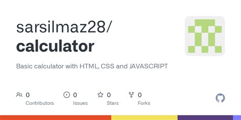 Github Sarsilmaz Calculator Basic Calculator With Html Css And Javascript
