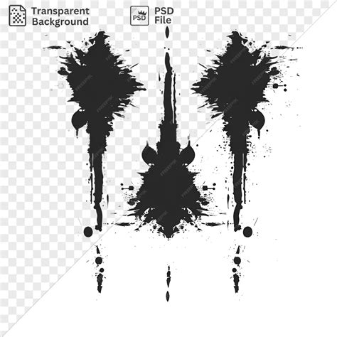 Premium Psd Ink Blot Patterns Vector Symbol Rorschach Black And White An Ink Blot Pattern