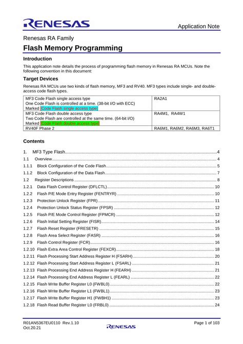 Pdf Flash Memory Programming Renesas Electronics Dokumentips