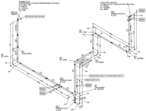 Stress Pipeline Layout Plan Design Autocad Dwg File