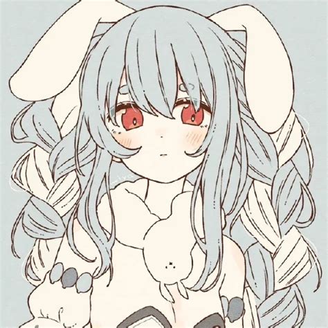 手绘女头 兔子女孩 可爱风 画师：miya 堆糖，美图壁纸兴趣社区