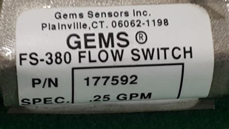 Gems FS Flow Switch GPM USED GRANDBIRD