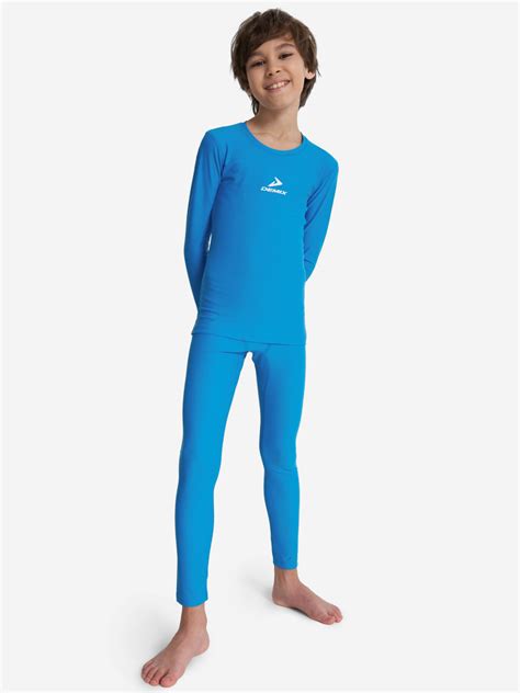 Тайтсы компрессионные для мальчиков Demix арт 120303 ярко голубой цвет — купить за 449 руб со