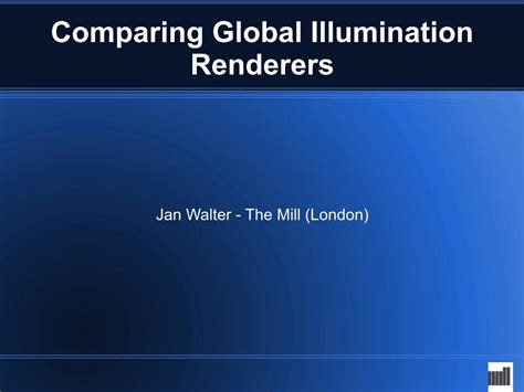 Pdf Comparing Global Illumination Renderers · Radiosity Lde Purely