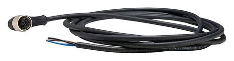 M12 Female Right Angle X Bare Wire 4 Pins Cordset 19mj17 Xzcp1241l2 Grainger