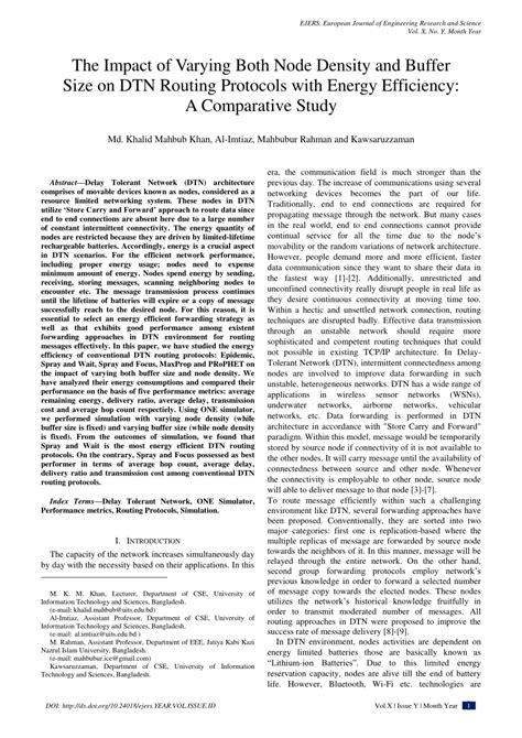 Pdf Impact Of Node Density And Buffer Size On Dtn Routing Protocols