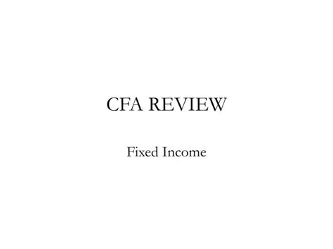 PPT CFA REVIEW PowerPoint Presentation Free Download ID 5201848