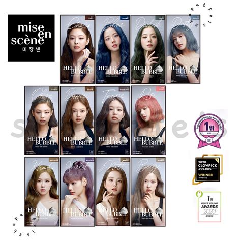 Jual [ready Makassar] Mise En Scene X Blackpink Hello Bubble Foam Hair Color 2022 Packaging