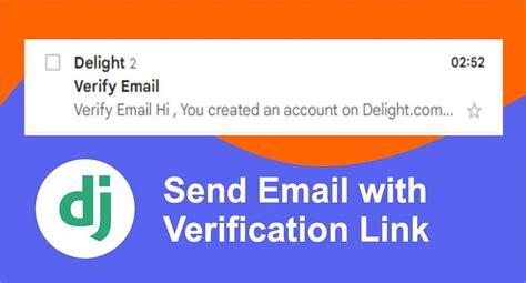 how to send email with verification link in django