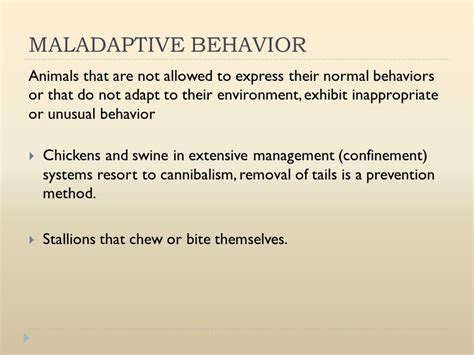 Maladaptive Behavior Examples