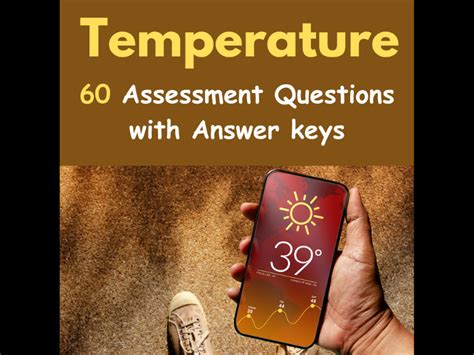Temperature 60 Assessment Questions With Answers Quiz Test Teaching Resources