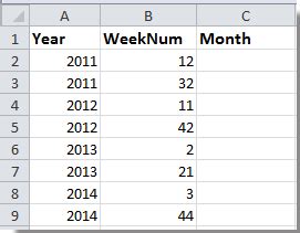 How To Get Month From Week Number And Year In Excel