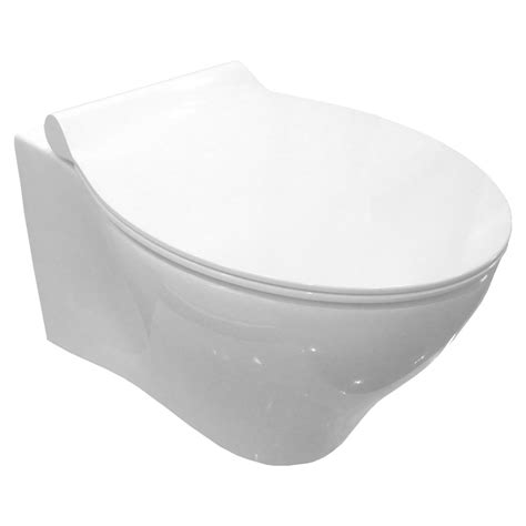 Конзолна тоалетна чиния без ръб Rim Free с бавнопадащ капак Slim Soft Close Санитарен