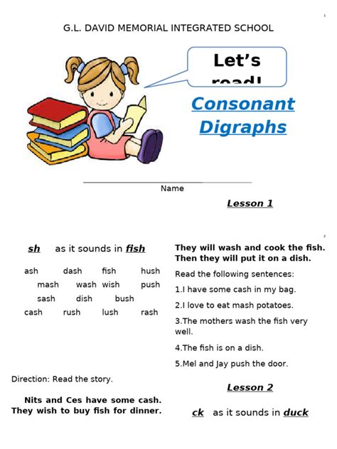 Consonant Digraphs With Comprehension Pdf