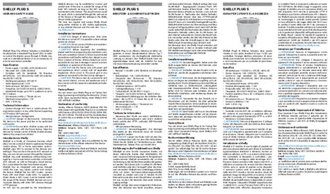 Shelly Plug S User Manual Installation Instructions And Safety Guide