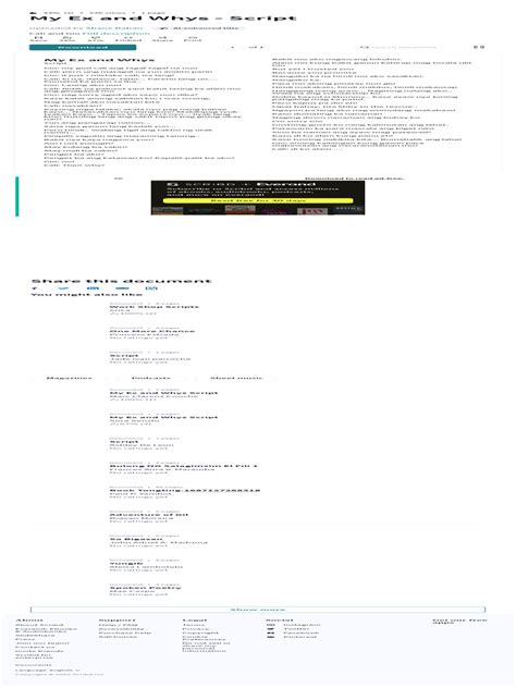 My Ex And Whys Script Pdf Pdf