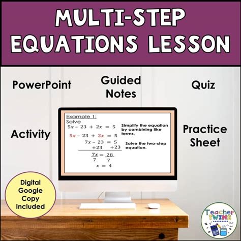 Solving Multi Step Equations With Rational Numbers Algebra 1 Lesson
