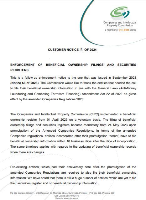 Infodocs 📢 Cipc Notice Amid Recent Reports Of A Security