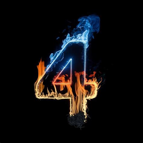 Number 4 Icon Design Premium Ai Generated Image