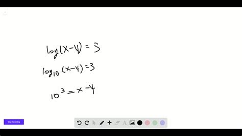 SOLVED Solve The Logarithmic Equation For X Log