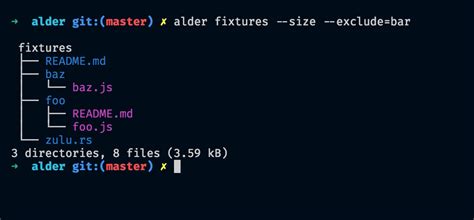 github aweary alder a minimal implementation of the unix tree